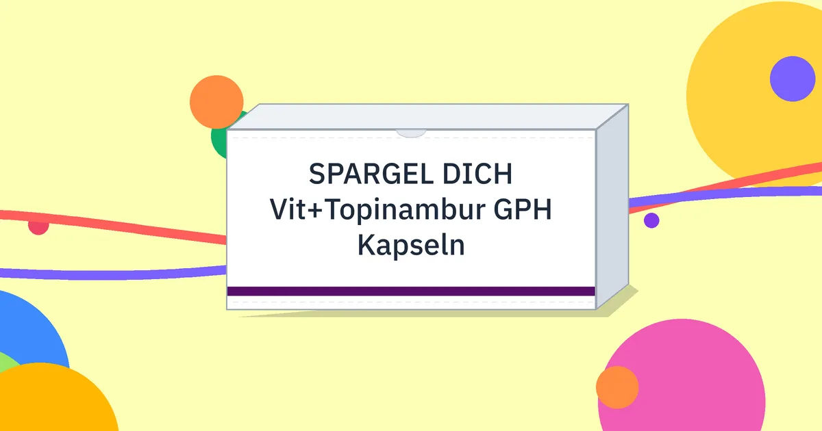 Symbolbild: Packung mit der Aufschrift SPARGEL DICH Vit+Topinambur GPH Kapseln (PZN 00679463) – Verfügbarkeit und Bezug in Apotheken in Frankfurt am Main