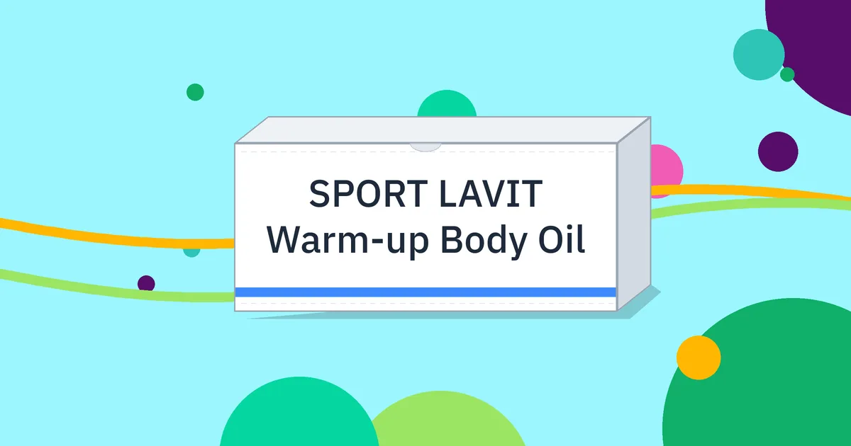 Symbolbild: Packung mit der Aufschrift SPORT LAVIT Warm-up Body Oil (PZN 17439332) – Verfügbarkeit und Bezug in Apotheken in Frankfurt am Main