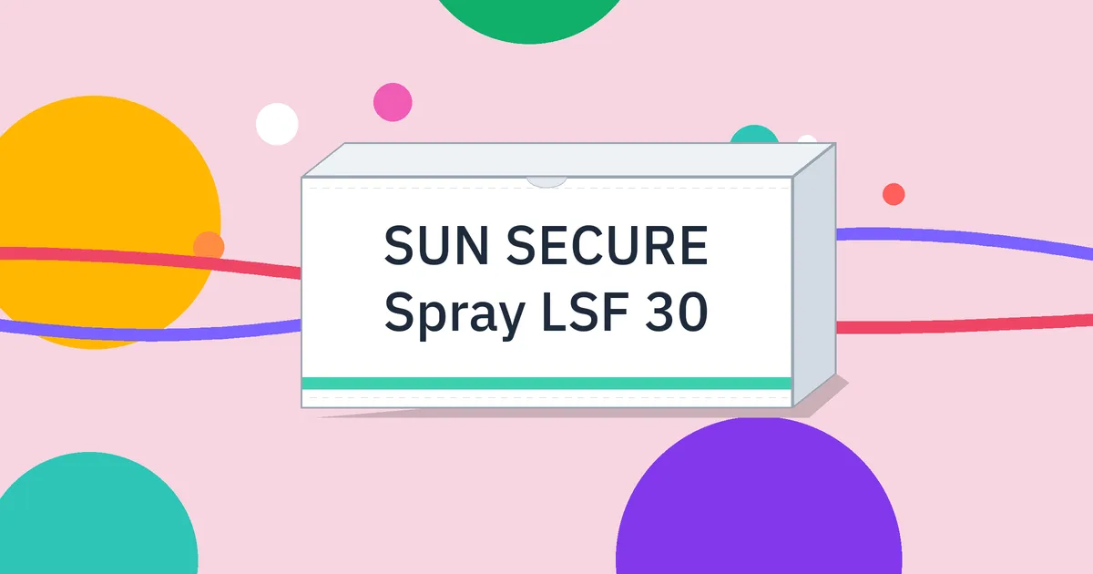 Symbolbild: Packung mit der Aufschrift SUN SECURE Spray LSF 30 (PZN 20788266) – Verfügbarkeit und Bezug in Apotheken in Frankfurt am Main