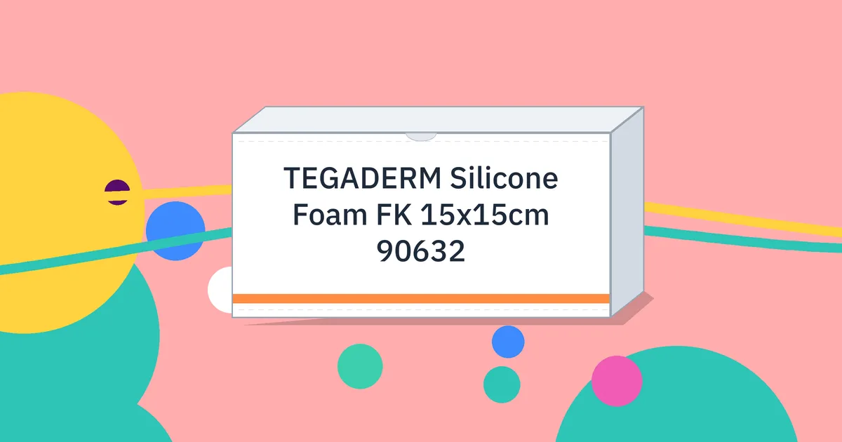 Symbolbild: Packung mit der Aufschrift TEGADERM Silicone Foam FK 15x15cm 90632 (PZN 13229187) – Verfügbarkeit und Bezug in Apotheken in Frankfurt am Main