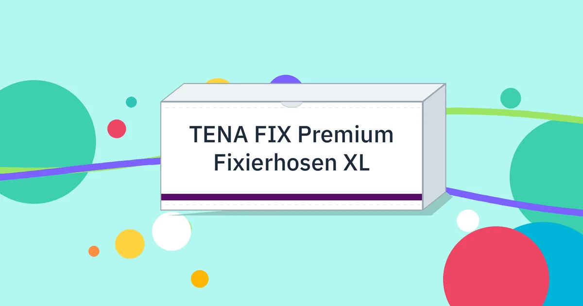 Symbolbild: Packung mit der Aufschrift TENA FIX Premium Fixierhosen XL (PZN 03473124) – Verfügbarkeit und Bezug in Apotheken in Frankfurt am Main