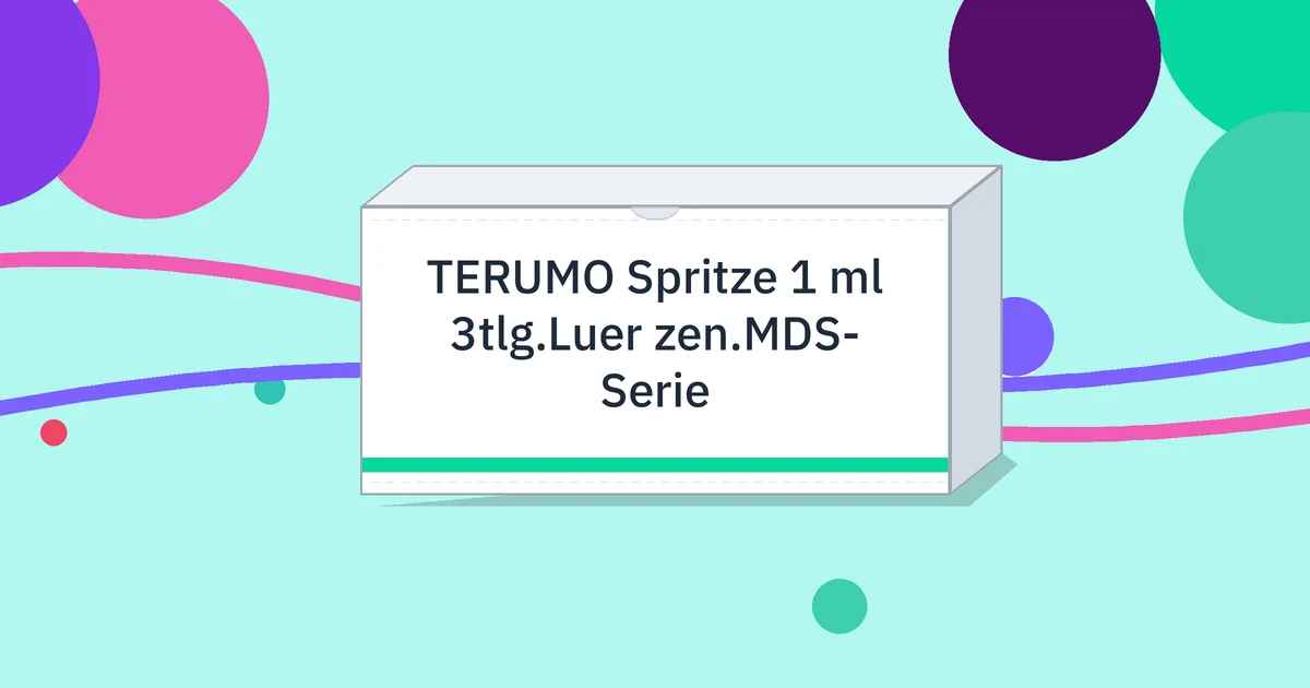 Symbolbild: Packung mit der Aufschrift TERUMO Spritze 1 ml 3tlg.Luer zen.MDS-Serie (PZN 17630892) – Verfügbarkeit und Bezug in Apotheken in Frankfurt am Main