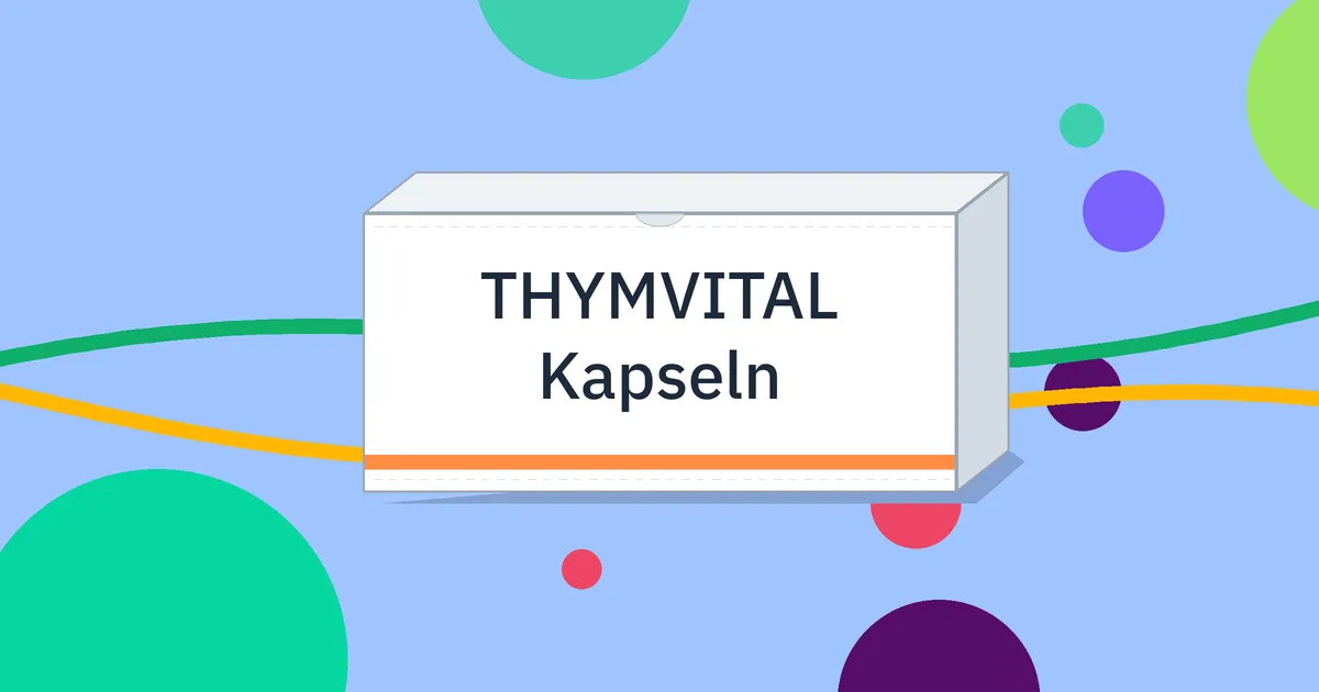 Symbolbild: Packung mit der Aufschrift THYMVITAL Kapseln (PZN 10143864) – Verfügbarkeit und Bezug in Apotheken in Frankfurt am Main