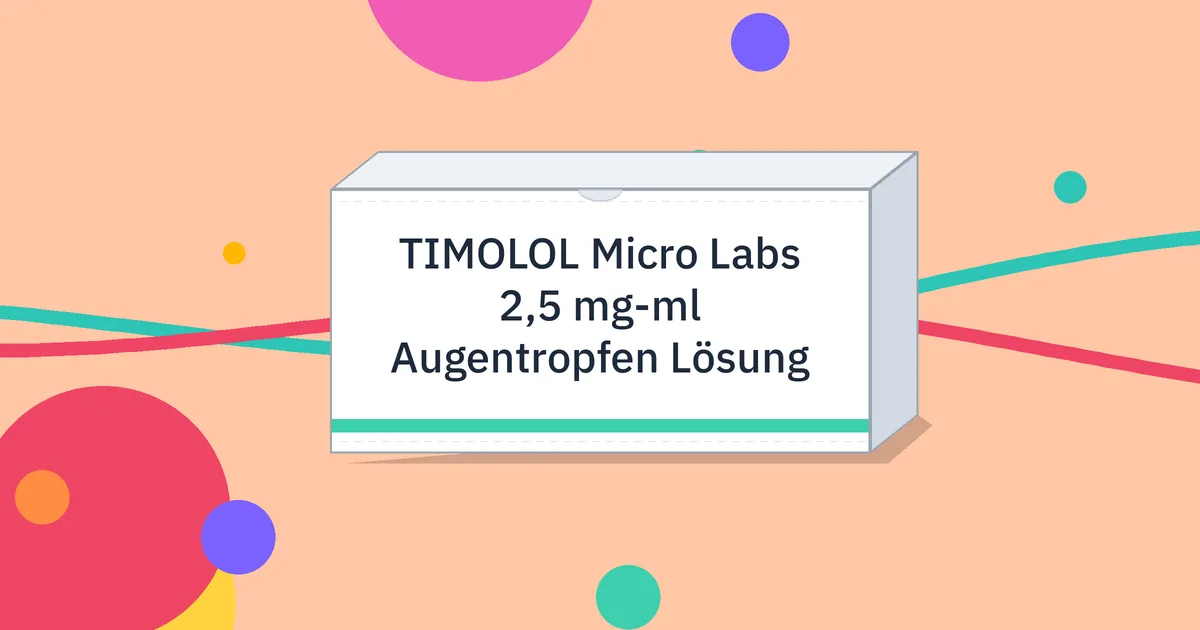 Symbolbild: Packung mit der Aufschrift TIMOLOL Micro Labs 2,5 mg-ml Augentropfen Lösung (PZN 15228335) – Verfügbarkeit und Bezug in Apotheken in Frankfurt am Main
