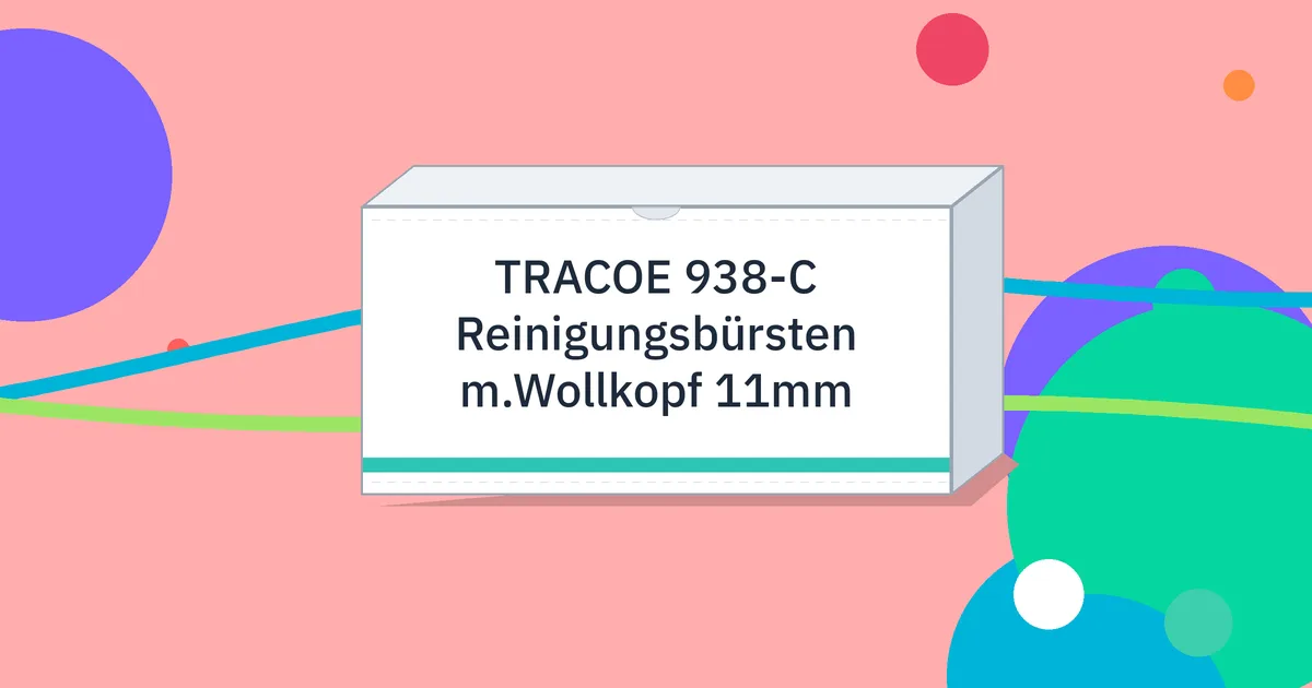 Symbolbild: Packung mit der Aufschrift TRACOE 938-C Reinigungsbürsten m.Wollkopf 11mm (PZN 02750662) – Verfügbarkeit und Bezug in Apotheken in Frankfurt am Main