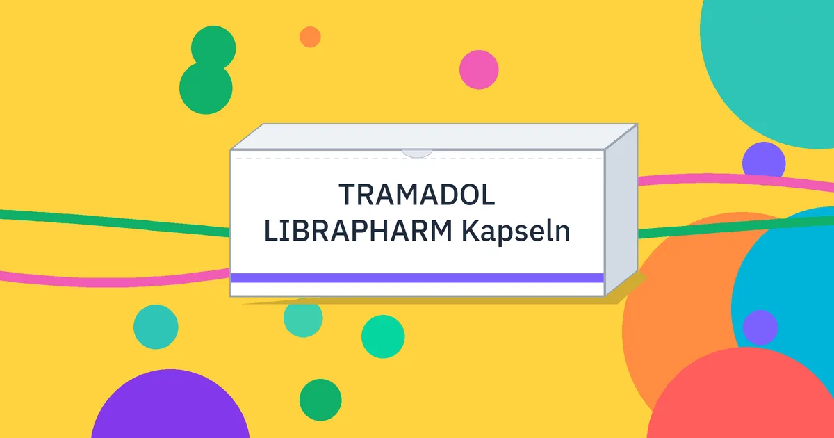 Symbolbild: Packung mit der Aufschrift TRAMADOL LIBRAPHARM Kapseln (PZN 06817920) – Verfügbarkeit und Bezug in Apotheken in Frankfurt am Main