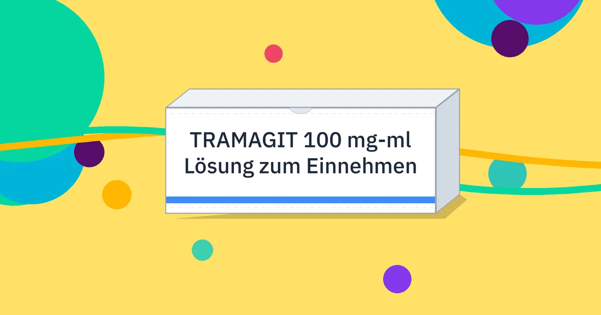 Symbolbild: Packung mit der Aufschrift TRAMAGIT 100 mg-ml Lösung zum Einnehmen (PZN 11219687) – Verfügbarkeit und Bezug in Apotheken in Frankfurt am Main