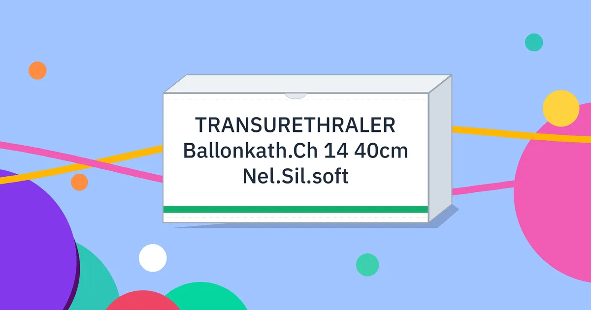 Symbolbild: Packung mit der Aufschrift TRANSURETHRALER Ballonkath.Ch 14 40cm Nel.Sil.soft (PZN 01149388) – Verfügbarkeit und Bezug in Apotheken in Frankfurt am Main