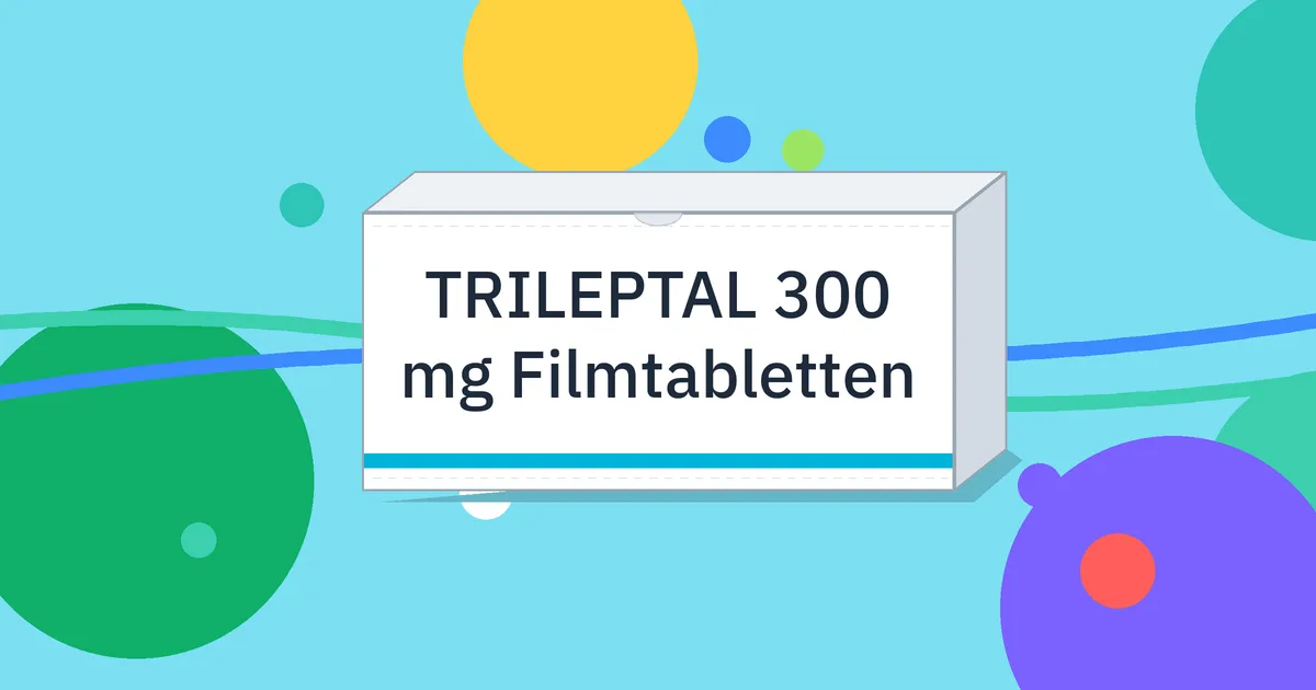 Symbolbild: Packung mit der Aufschrift TRILEPTAL 300 mg Filmtabletten (PZN 10409049) – Verfügbarkeit und Bezug in Apotheken in Frankfurt am Main