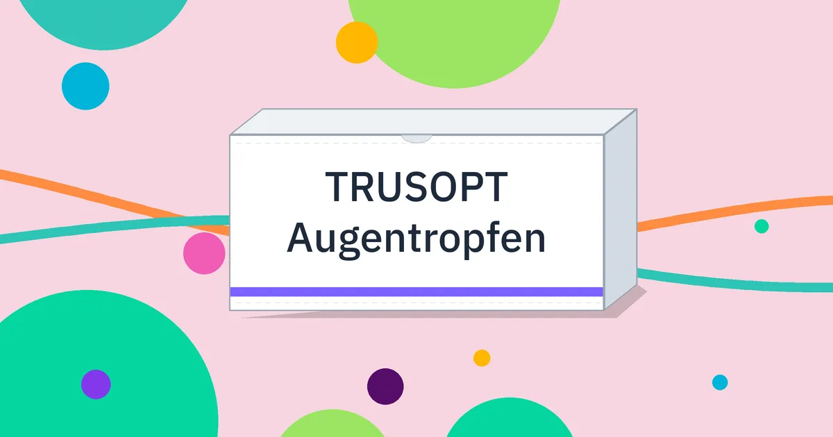 Symbolbild: Packung mit der Aufschrift TRUSOPT Augentropfen (PZN 01813975) – Verfügbarkeit und Bezug in Apotheken in Frankfurt am Main