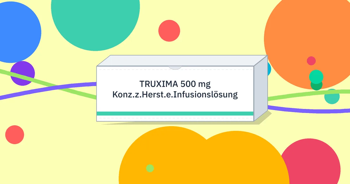 Symbolbild: Packung mit der Aufschrift TRUXIMA 500 mg Konz.z.Herst.e.Infusionslösung (PZN 18450554) – Verfügbarkeit und Bezug in Apotheken in Frankfurt am Main
