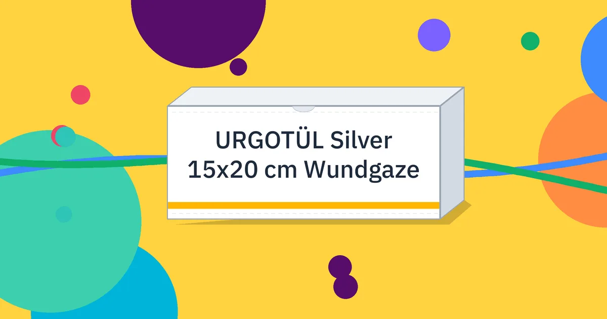 Symbolbild: Packung mit der Aufschrift URGOTÜL Silver 15x20 cm Wundgaze (PZN 18241939) – Verfügbarkeit und Bezug in Apotheken in Frankfurt am Main