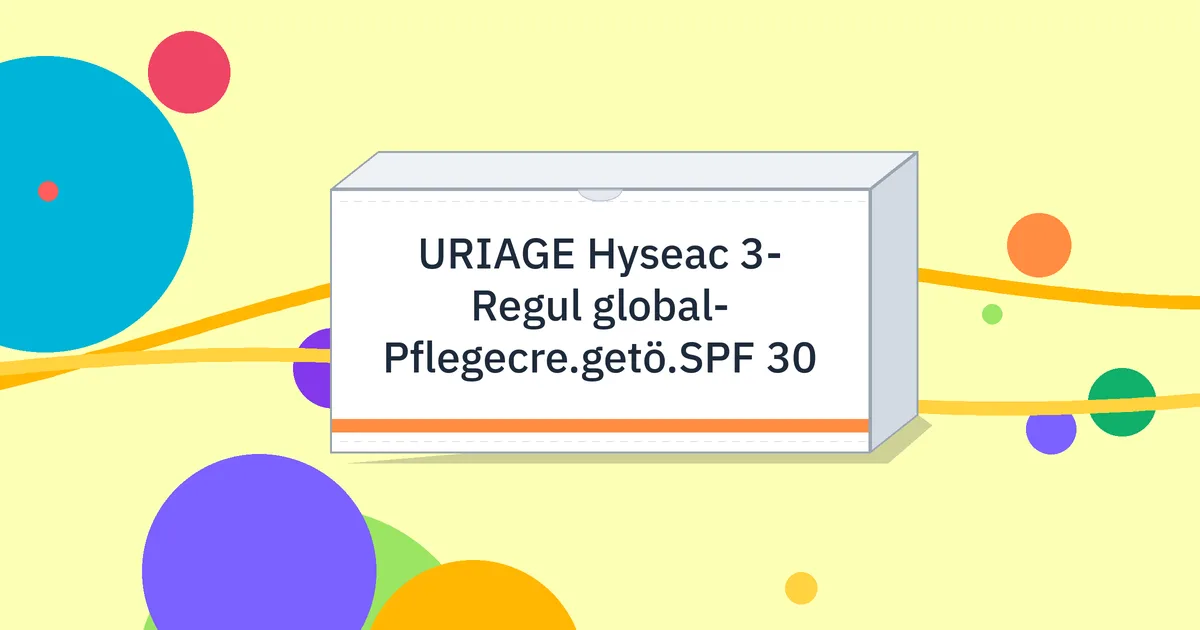 Symbolbild: Packung mit der Aufschrift URIAGE Hyseac 3-Regul global-Pflegecre.getö.SPF 30 (PZN 19382079) – Verfügbarkeit und Bezug in Apotheken in Frankfurt am Main