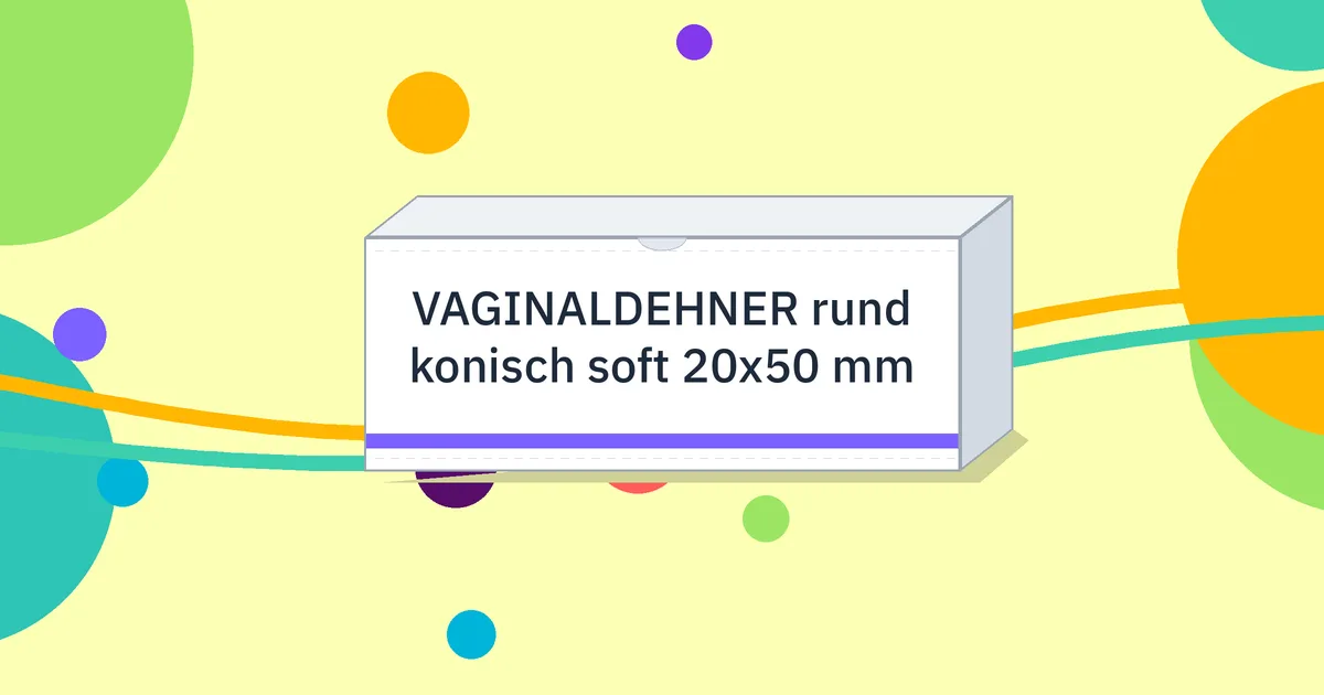 Symbolbild: Packung mit der Aufschrift VAGINALDEHNER rund konisch soft 20x50 mm (PZN 01337925) – Verfügbarkeit und Bezug in Apotheken in Frankfurt am Main