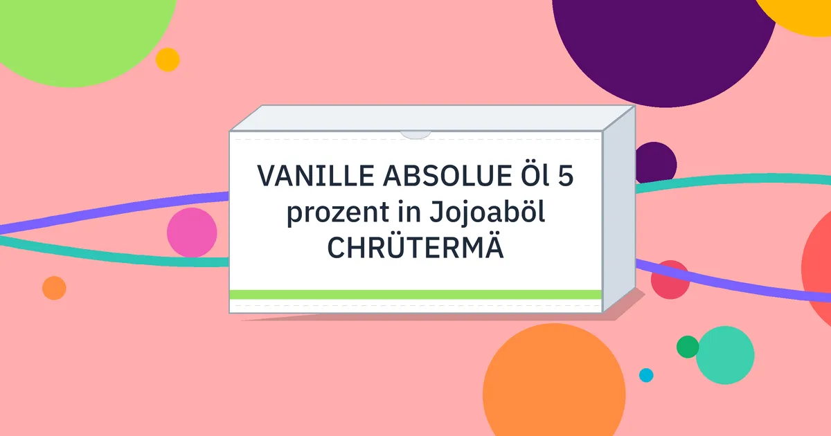 Symbolbild: Packung mit der Aufschrift VANILLE ABSOLUE Öl 5 prozent in Jojoaböl CHRÜTERMÄ (PZN 07197460) – Verfügbarkeit und Bezug in Apotheken in Frankfurt am Main