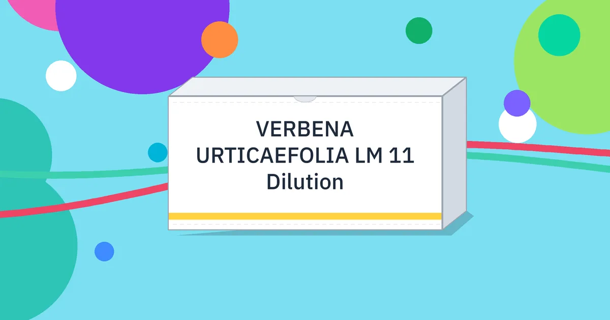 Symbolbild: Packung mit der Aufschrift VERBENA URTICAEFOLIA LM 11 Dilution (PZN 13267992) – Verfügbarkeit und Bezug in Apotheken in Frankfurt am Main