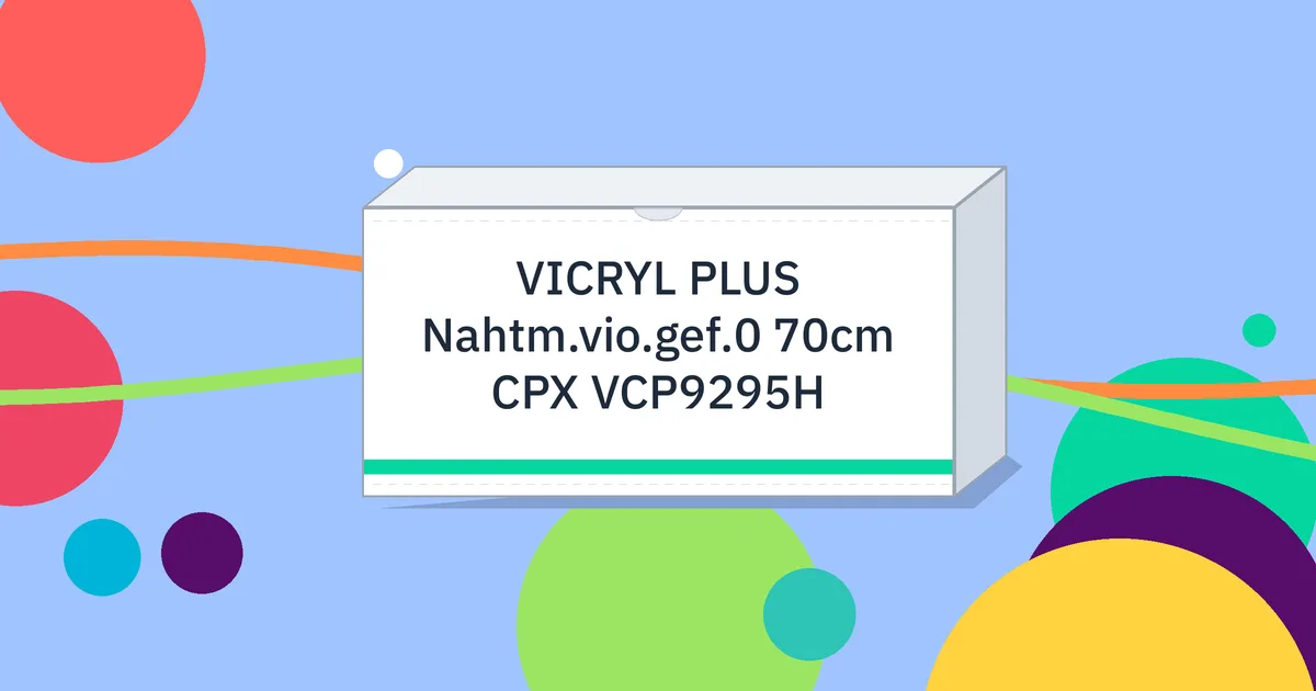 Symbolbild: Packung mit der Aufschrift VICRYL PLUS Nahtm.vio.gef.0 70cm CPX VCP9295H (PZN 20173984) – Verfügbarkeit und Bezug in Apotheken in Frankfurt am Main