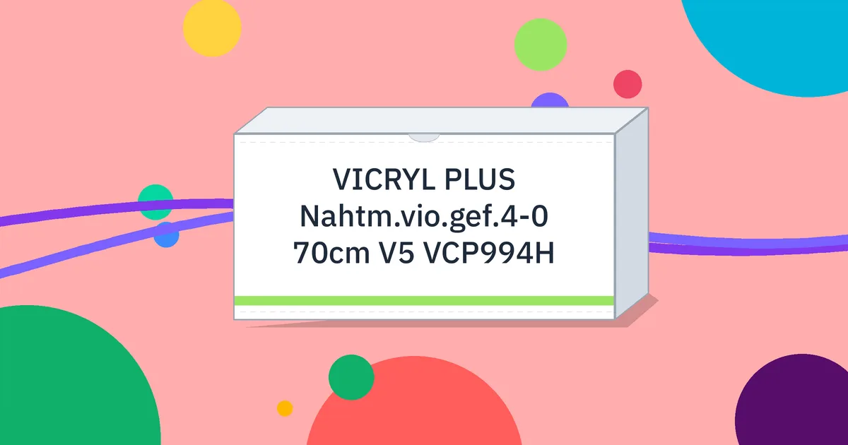 Symbolbild: Packung mit der Aufschrift VICRYL PLUS Nahtm.vio.gef.4-0 70cm V5 VCP994H (PZN 16256486) – Verfügbarkeit und Bezug in Apotheken in Frankfurt am Main