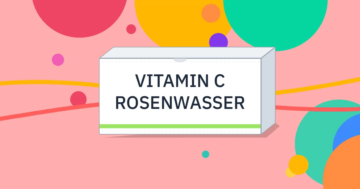 Symbolbild: Packung mit der Aufschrift VITAMIN C ROSENWASSER (PZN 20341766) – Verfügbarkeit und Bezug in Apotheken in Frankfurt am Main