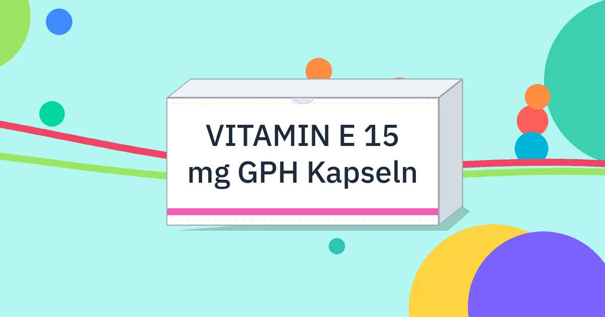 Symbolbild: Packung mit der Aufschrift VITAMIN E 15 mg GPH Kapseln (PZN 04631921) – Verfügbarkeit und Bezug in Apotheken in Frankfurt am Main