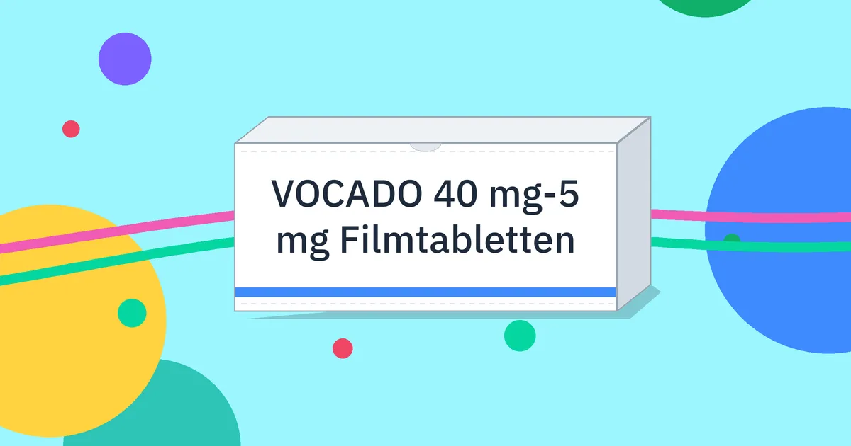 Symbolbild: Packung mit der Aufschrift VOCADO 40 mg-5 mg Filmtabletten (PZN 07293985) – Verfügbarkeit und Bezug in Apotheken in Frankfurt am Main