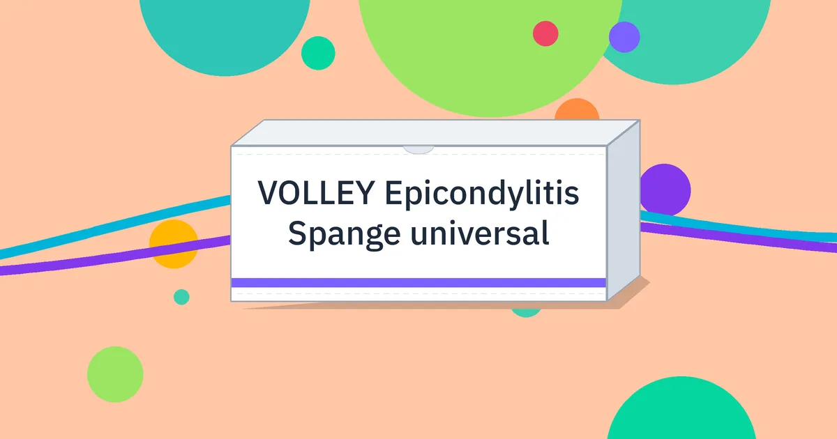 Symbolbild: Packung mit der Aufschrift VOLLEY Epicondylitis Spange universal (PZN 04497842) – Verfügbarkeit und Bezug in Apotheken in Frankfurt am Main