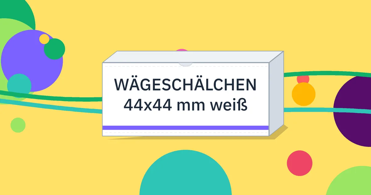 Symbolbild: Packung mit der Aufschrift WÄGESCHÄLCHEN 44x44 mm weiß (PZN 09713581) – Verfügbarkeit und Bezug in Apotheken in Frankfurt am Main