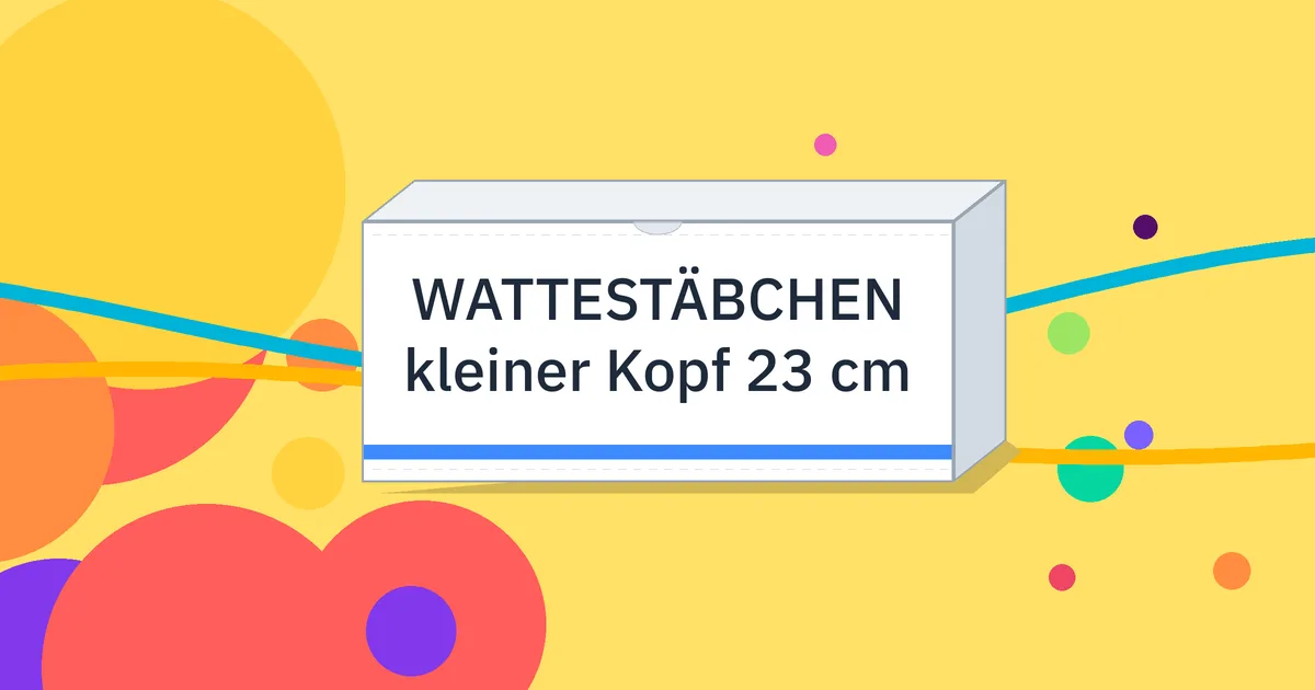 Symbolbild: Packung mit der Aufschrift WATTESTÄBCHEN kleiner Kopf 23 cm (PZN 08822434) – Verfügbarkeit und Bezug in Apotheken in Frankfurt am Main