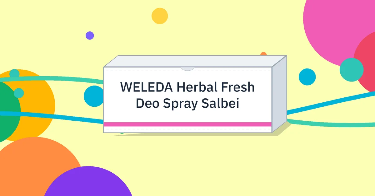 Symbolbild: Packung mit der Aufschrift WELEDA Herbal Fresh Deo Spray Salbei (PZN 17916602) – Verfügbarkeit und Bezug in Apotheken in Frankfurt am Main