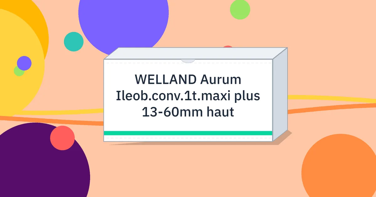 Symbolbild: Packung mit der Aufschrift WELLAND Aurum Ileob.conv.1t.maxi plus 13-60mm haut (PZN 13921500) – Verfügbarkeit und Bezug in Apotheken in Frankfurt am Main