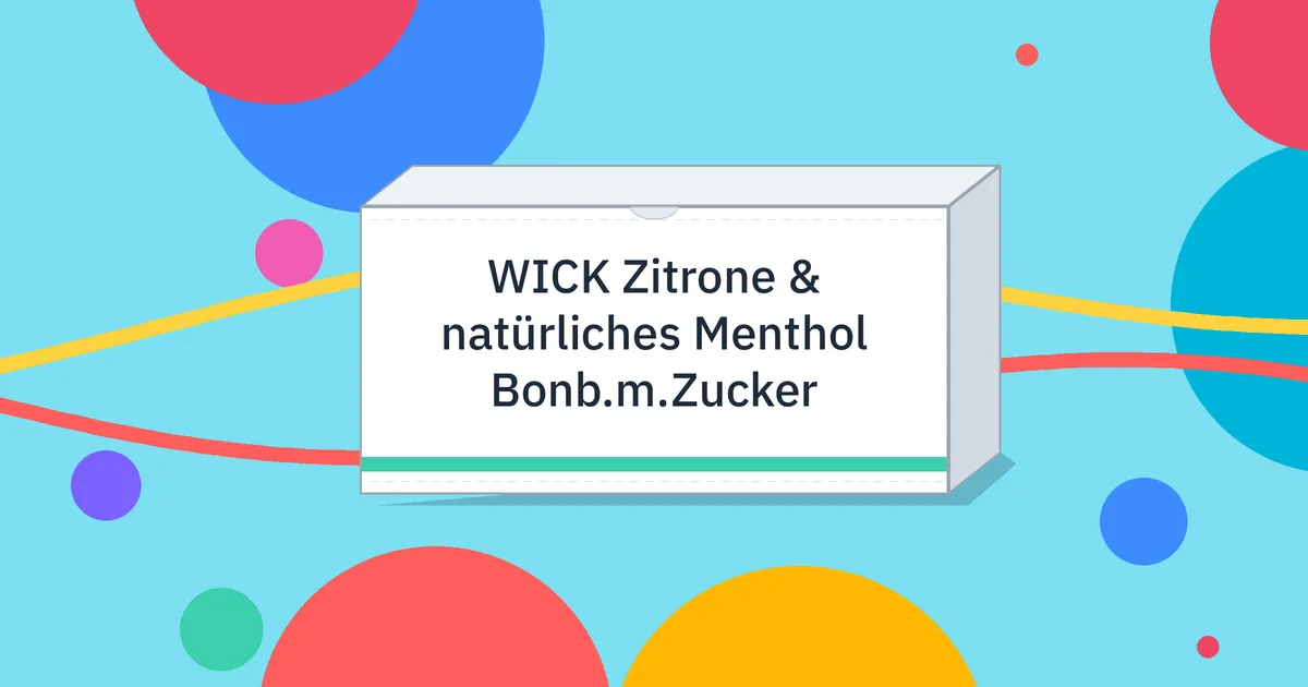 Symbolbild: Packung mit der Aufschrift WICK Zitrone & natürliches Menthol Bonb.m.Zucker (PZN 00015881) – Verfügbarkeit und Bezug in Apotheken in Frankfurt am Main