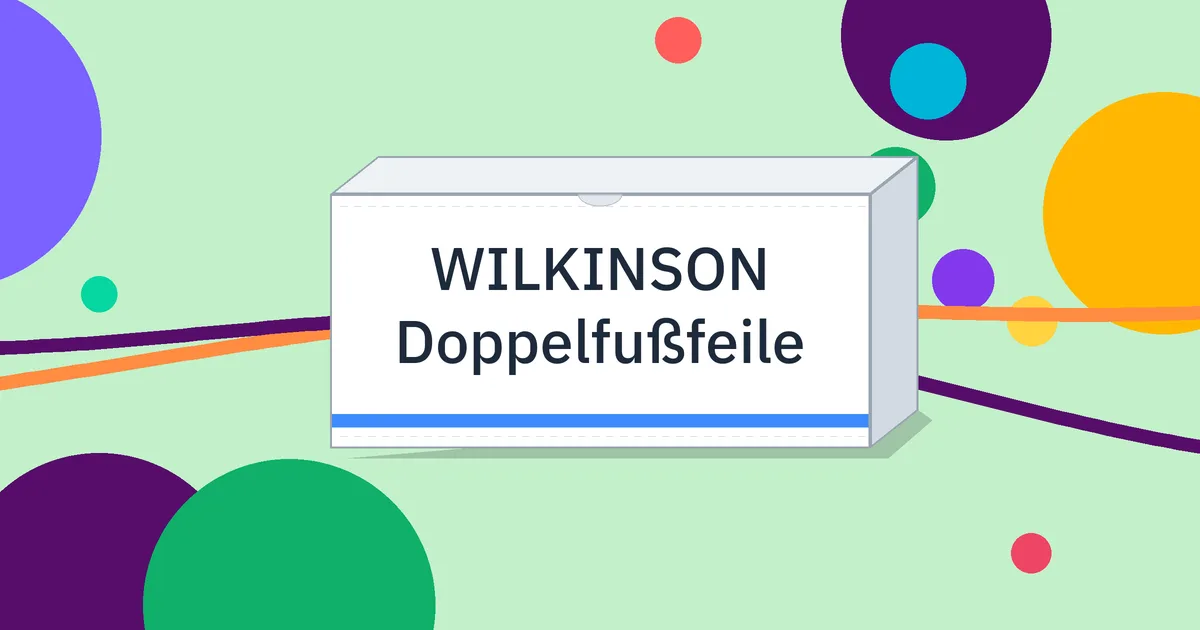 Symbolbild: Packung mit der Aufschrift WILKINSON Doppelfußfeile (PZN 04759420) – Verfügbarkeit und Bezug in Apotheken in Frankfurt am Main