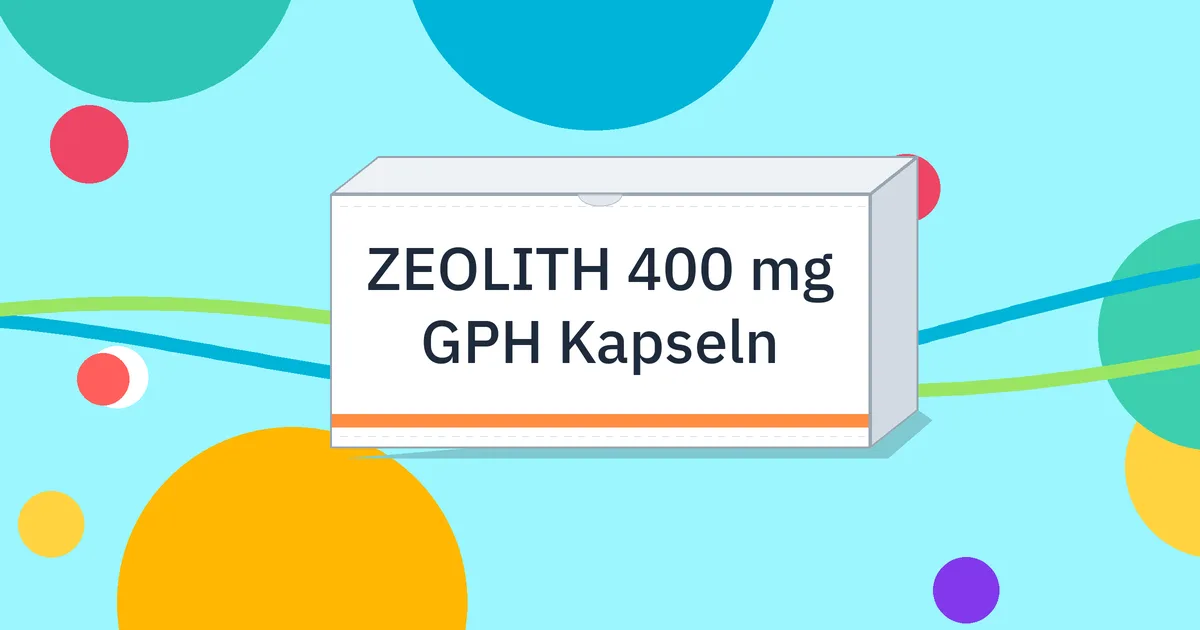 Symbolbild: Packung mit der Aufschrift ZEOLITH 400 mg GPH Kapseln (PZN 08429932) – Verfügbarkeit und Bezug in Apotheken in Frankfurt am Main