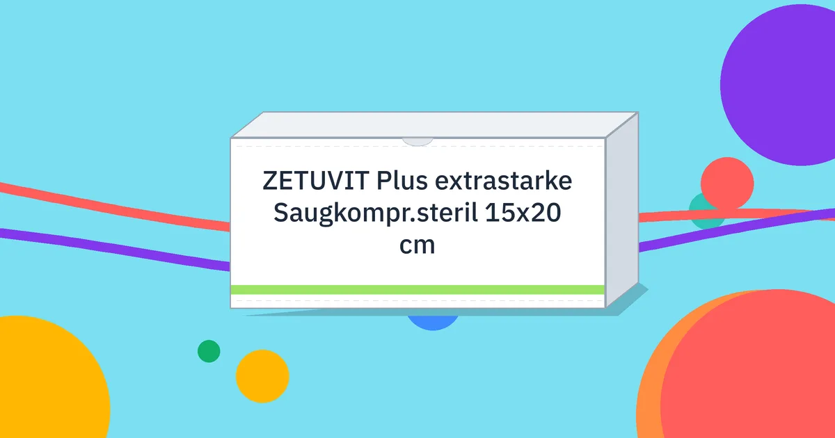 Symbolbild: Packung mit der Aufschrift ZETUVIT Plus extrastarke Saugkompr.steril 15x20 cm (PZN 20016397) – Verfügbarkeit und Bezug in Apotheken in Frankfurt am Main