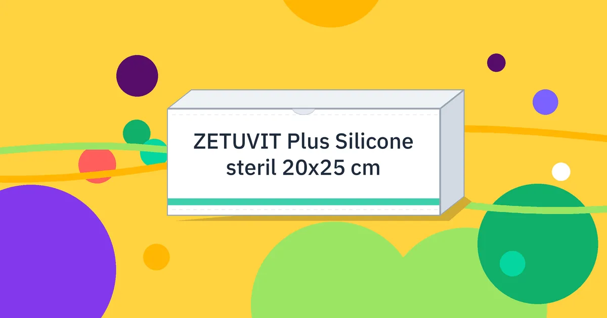 Symbolbild: Packung mit der Aufschrift ZETUVIT Plus Silicone steril 20x25 cm (PZN 19479608) – Verfügbarkeit und Bezug in Apotheken in Frankfurt am Main