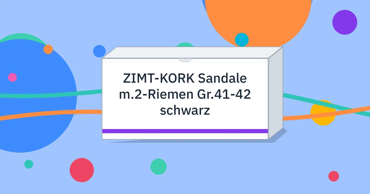 Symbolbild: Packung mit der Aufschrift ZIMT-KORK Sandale m.2-Riemen Gr.41-42 schwarz (PZN 18391136) – Verfügbarkeit und Bezug in Apotheken in Frankfurt am Main
