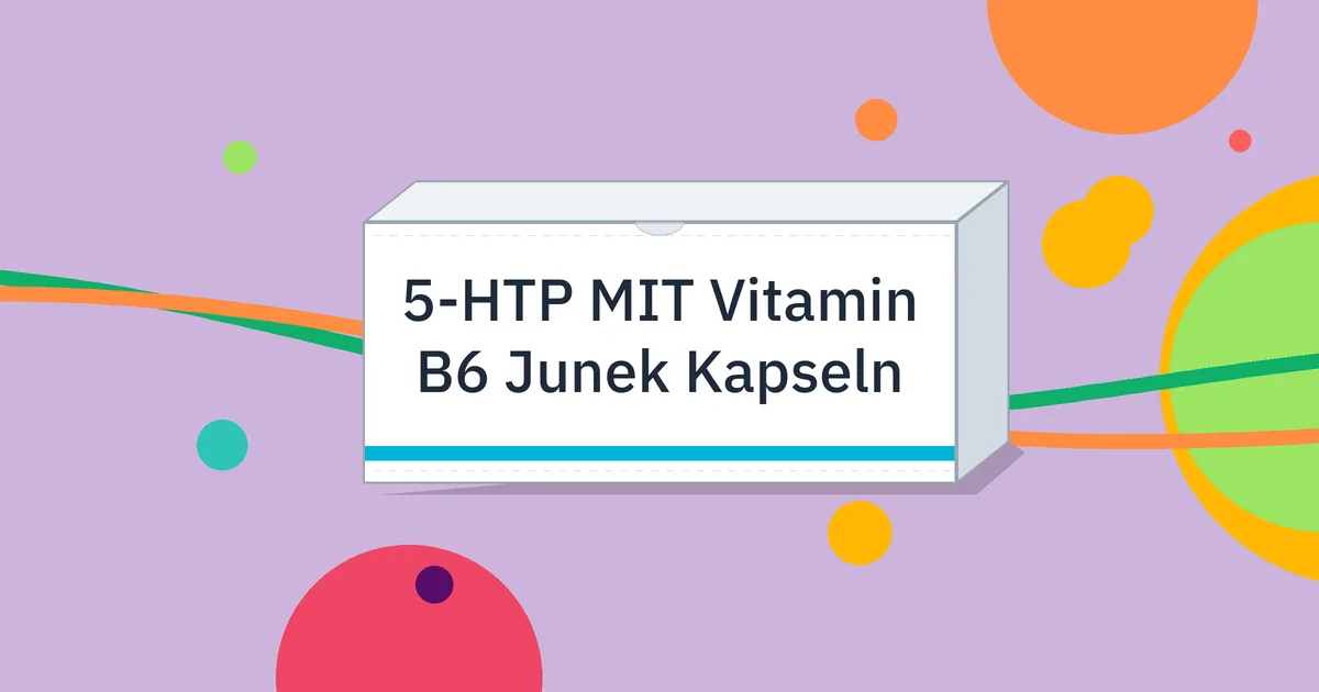 Symbolbild: Packung mit der Aufschrift 5-HTP MIT Vitamin B6 Junek Kapseln (PZN 17824188) – Verfügbarkeit und Bezug in Apotheken in Frankfurt am Main