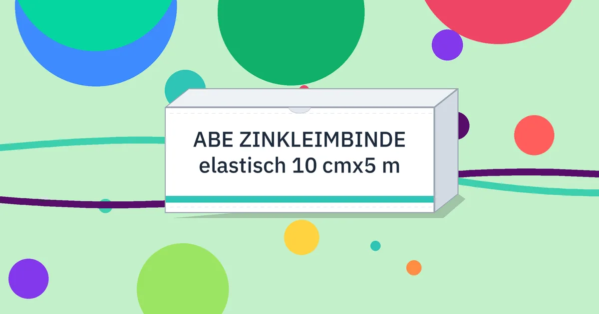 Symbolbild: Packung mit der Aufschrift ABE ZINKLEIMBINDE elastisch 10 cmx5 m (PZN 03269033) – Verfügbarkeit und Bezug in Apotheken in Frankfurt am Main