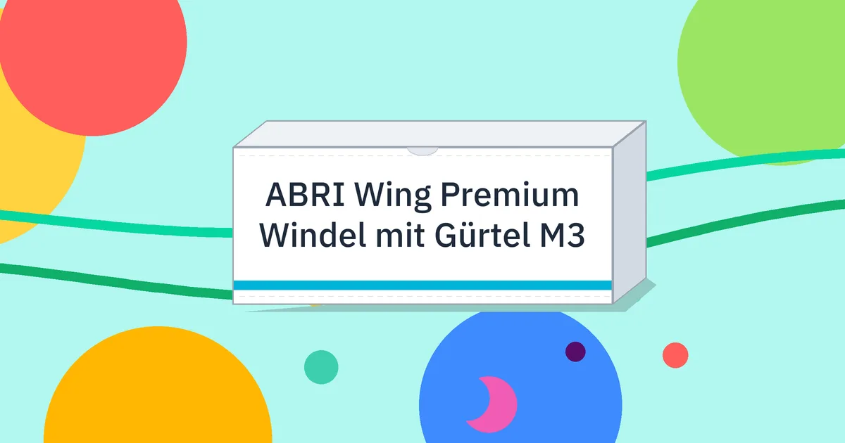 Symbolbild: Packung mit der Aufschrift ABRI Wing Premium Windel mit Gürtel M3 (PZN 14409187) – Verfügbarkeit und Bezug in Apotheken in Frankfurt am Main