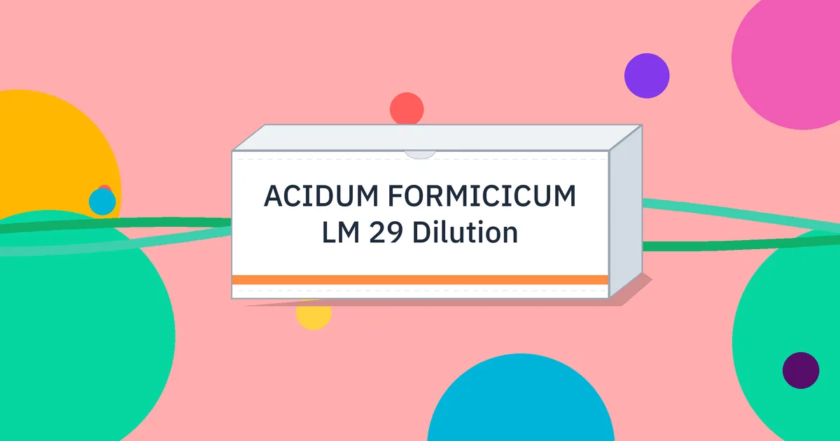 Symbolbild: Packung mit der Aufschrift ACIDUM FORMICICUM LM 29 Dilution (PZN 12752099) – Verfügbarkeit und Bezug in Apotheken in Frankfurt am Main
