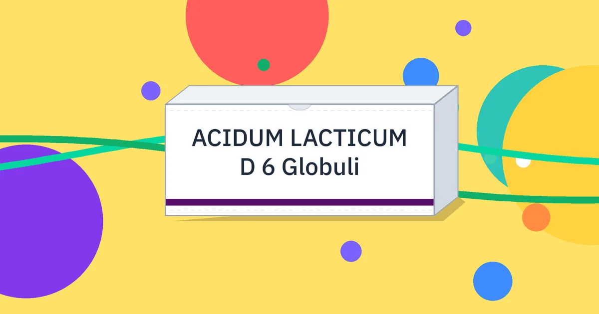 Symbolbild: Packung mit der Aufschrift ACIDUM LACTICUM D 6 Globuli (PZN 16695470) – Verfügbarkeit und Bezug in Apotheken in Frankfurt am Main