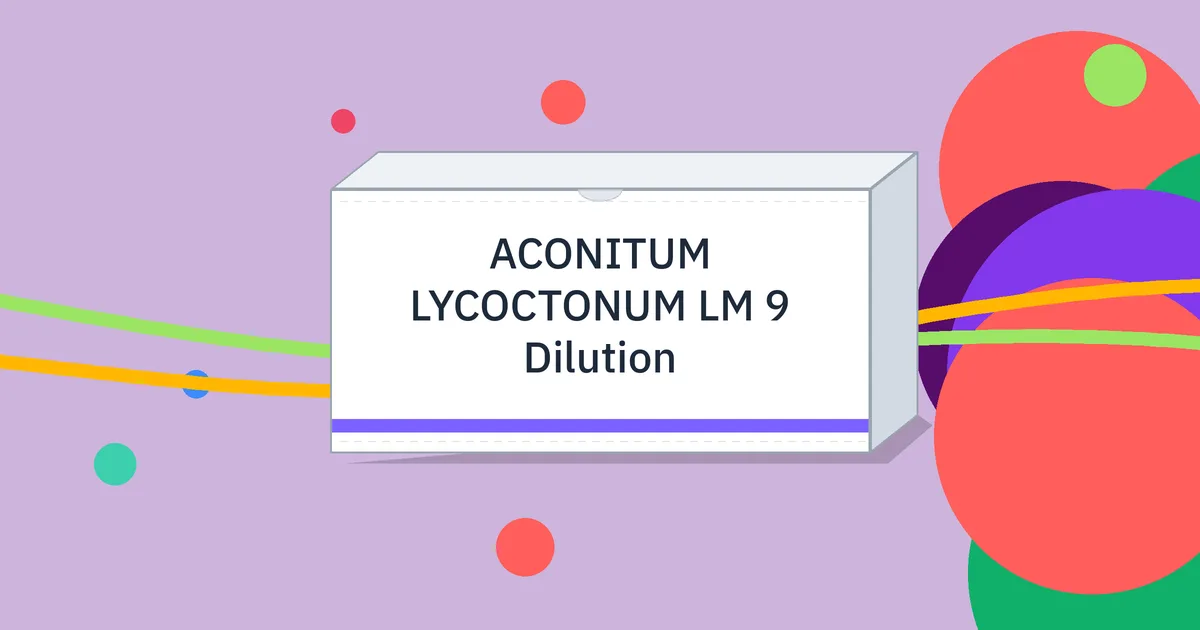 Symbolbild: Packung mit der Aufschrift ACONITUM LYCOCTONUM LM 9 Dilution (PZN 13291507) – Verfügbarkeit und Bezug in Apotheken in Frankfurt am Main