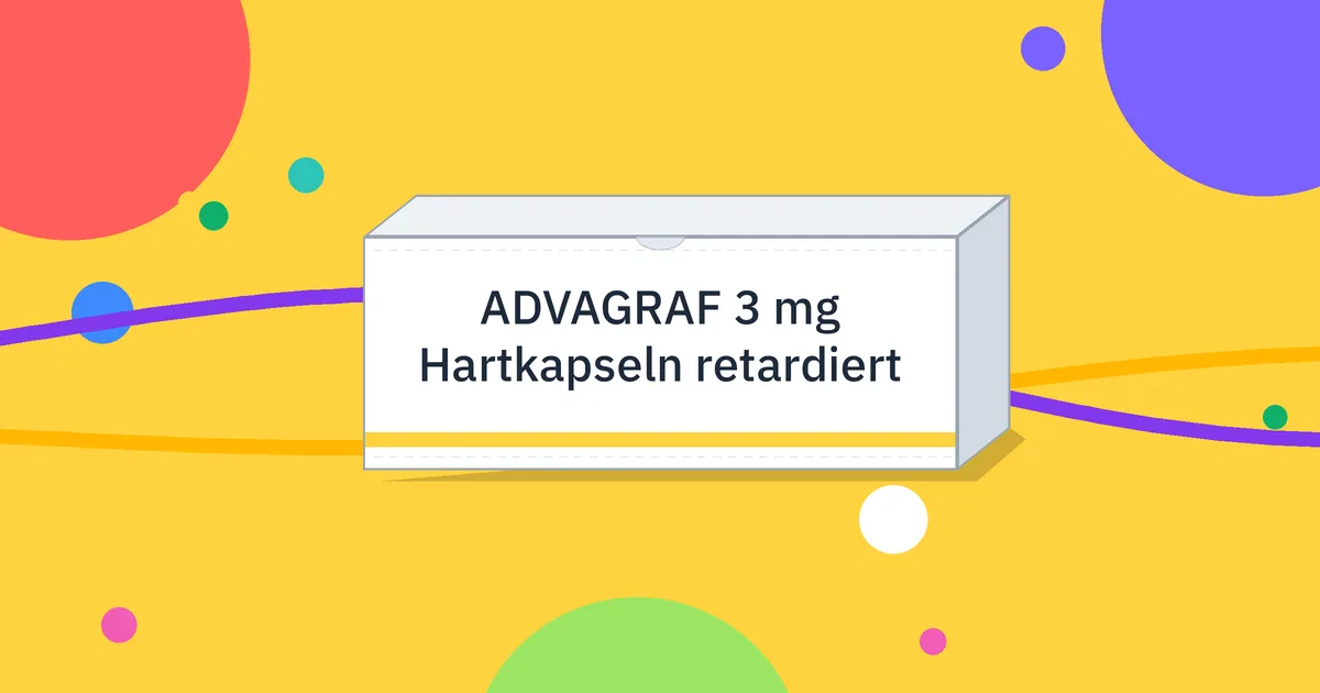Symbolbild: Packung mit der Aufschrift ADVAGRAF 3 mg Hartkapseln retardiert (PZN 06116270) – Verfügbarkeit und Bezug in Apotheken in Frankfurt am Main