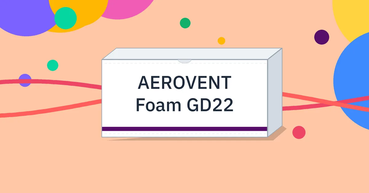 Symbolbild: Packung mit der Aufschrift AEROVENT Foam GD22 (PZN 19720286) – Verfügbarkeit und Bezug in Apotheken in Frankfurt am Main