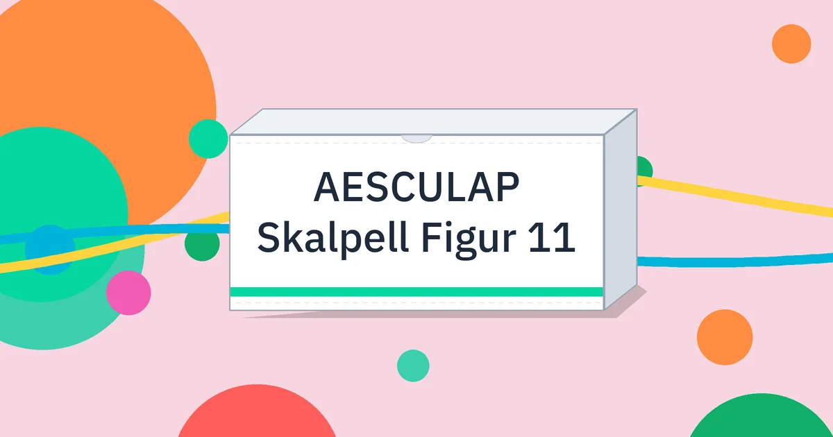 Symbolbild: Packung mit der Aufschrift AESCULAP Skalpell Figur 11 (PZN 11514127) – Verfügbarkeit und Bezug in Apotheken in Frankfurt am Main