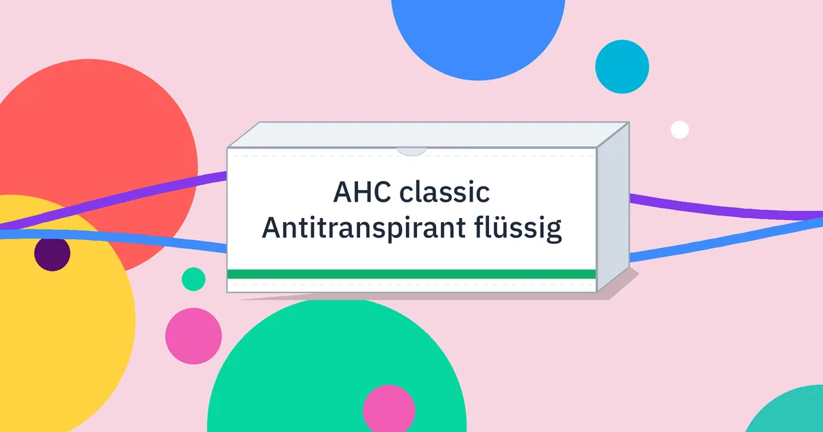 Symbolbild: Packung mit der Aufschrift AHC classic Antitranspirant flüssig (PZN 11070216) – Verfügbarkeit und Bezug in Apotheken in Frankfurt am Main