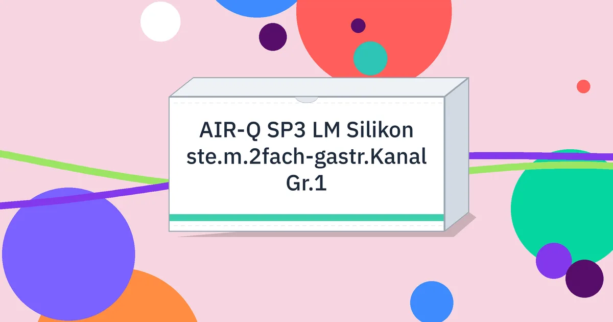 Symbolbild: Packung mit der Aufschrift AIR-Q SP3 LM Silikon ste.m.2fach-gastr.Kanal Gr.1 (PZN 19119011) – Verfügbarkeit und Bezug in Apotheken in Frankfurt am Main