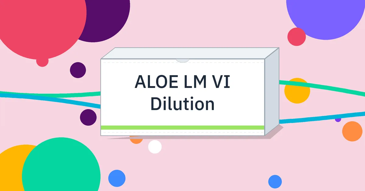 Symbolbild: Packung mit der Aufschrift ALOE LM VI Dilution (PZN 02820919) – Verfügbarkeit und Bezug in Apotheken in Frankfurt am Main