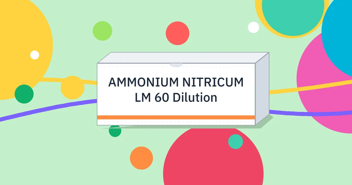 Symbolbild: Packung mit der Aufschrift AMMONIUM NITRICUM LM 60 Dilution (PZN 13322053) – Verfügbarkeit und Bezug in Apotheken in Frankfurt am Main