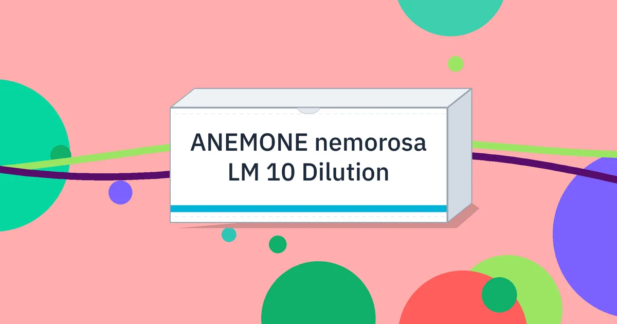 Symbolbild: Packung mit der Aufschrift ANEMONE nemorosa LM 10 Dilution (PZN 13366530) – Verfügbarkeit und Bezug in Apotheken in Frankfurt am Main